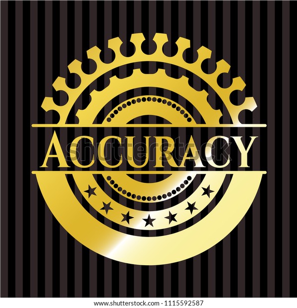 Accuracy Gold Emblem Stock Vector (Royalty Free) 1115592587 | Shutterstock