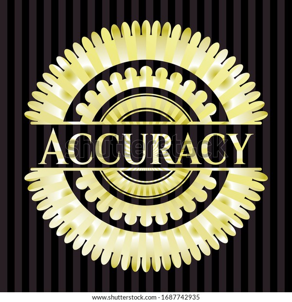Accuracy Gold Shiny Badge Vector Illustration Stock Vector (Royalty ...