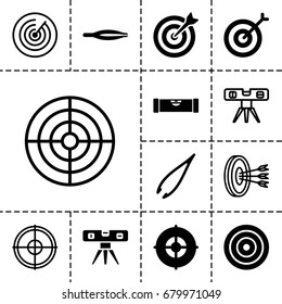 Accuracy Icon Set 13 Filled Outline: vector de stock (libre de regalías ...