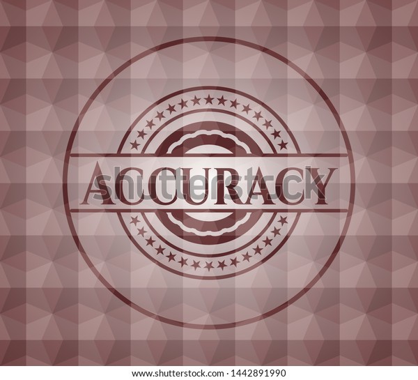 Accuracy Red Seamless Geometric Badge Stock Vector (Royalty Free ...