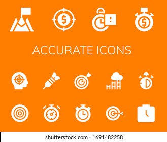 Accurate Icon Set 14 Filled Accurate Stock Vector (Royalty Free ...