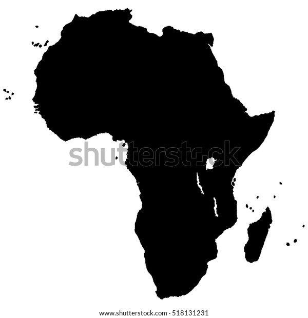 Accurate Map African Continent High Resolution Stock Vector (Royalty ...