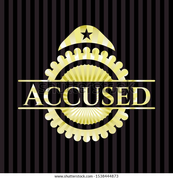 Accused Gold Emblem Vector Illustration Detailed Stock Vector (Royalty ...