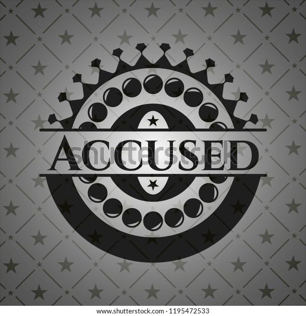 Accused Realistic Black Emblem Stock Vector (Royalty Free) 1195472533 ...