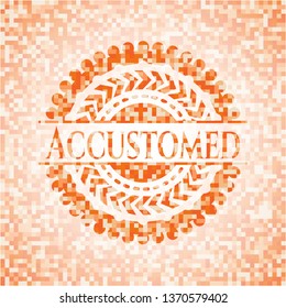 Accustomed Orange Tile Background Illustration Square Stock Vector ...