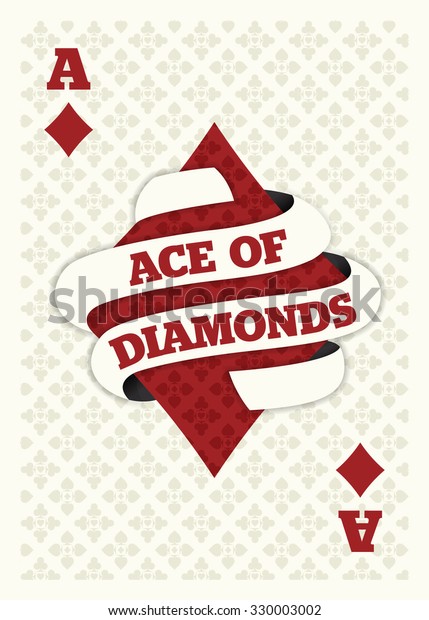 Ace Diamonds Playing Card Stock Vector (Royalty Free) 330003002