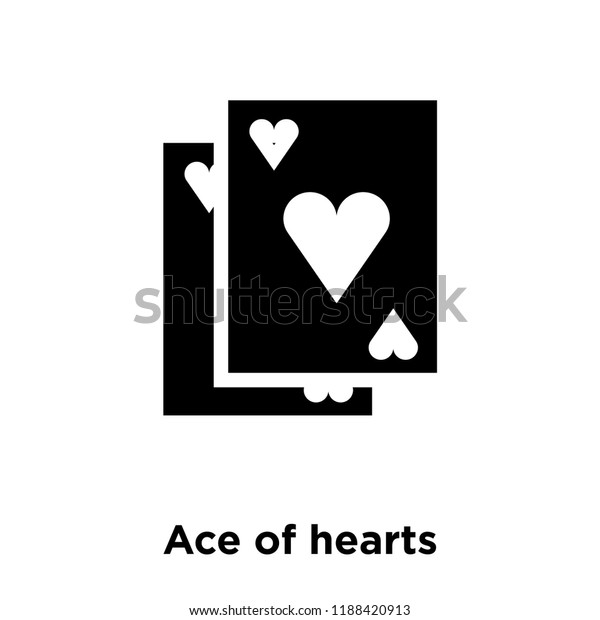 Ace Hearts Icon Vector Isolated On Stock Vector (Royalty Free) 1188420913