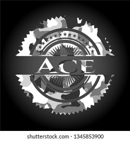 Ace On Grey Camo Texture Stock Vector (Royalty Free) 1345853900 ...