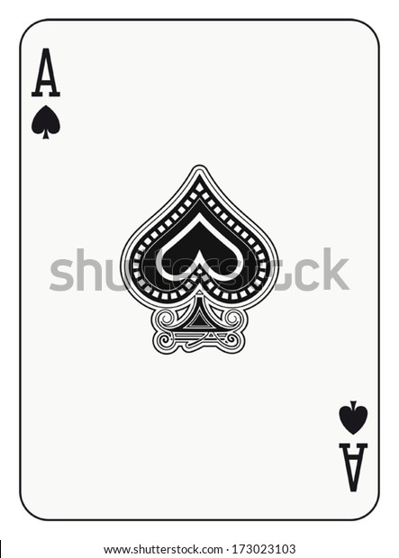 Ace Spade Playing Card Stock Vector (Royalty Free) 173023103