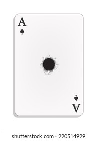 Ace Spades Bullet Hole Stock Vector (Royalty Free) 220514929 | Shutterstock