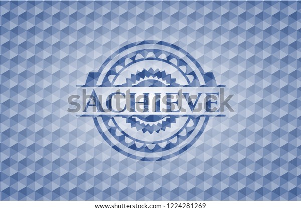 Achieve Blue Hexagon Emblem Stock Vector (Royalty Free) 1224281269 ...