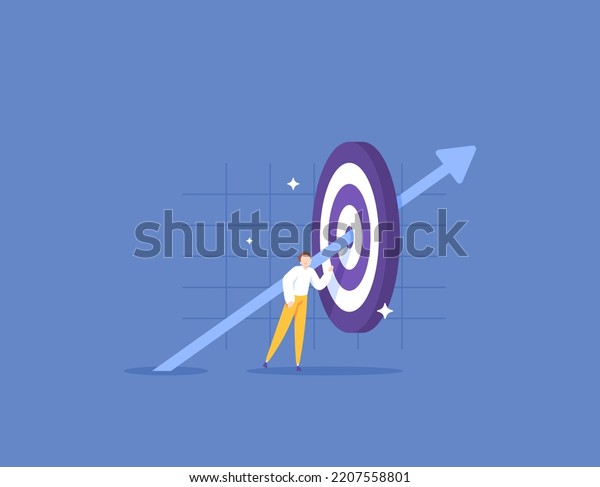 Achieve Sales Targets On Target Determine Stock Vector (Royalty Free ...