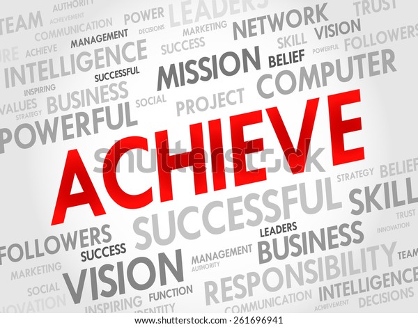 Achieve Word Cloud Business Concept Stock Vector (Royalty Free ...