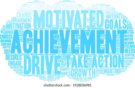 Achievement Word Cloud On White Background Stock Vector (Royalty Free ...