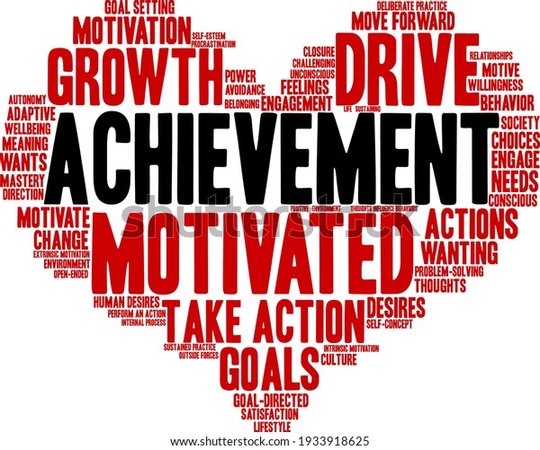 Achievement Word Cloud On White Background Stock Vector (Royalty Free ...