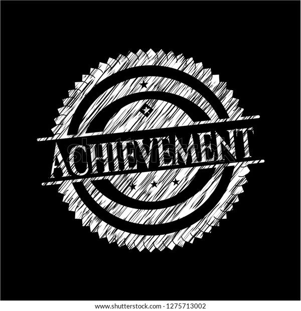 Achievement Written Chalkboard Texture Stock Vector (Royalty Free ...