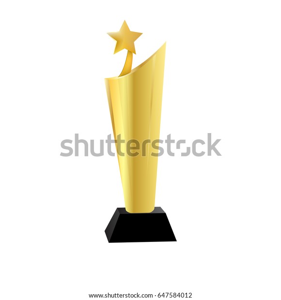 Achievers Golden Star Trophy Stock Vector (Royalty Free) 647584012 ...