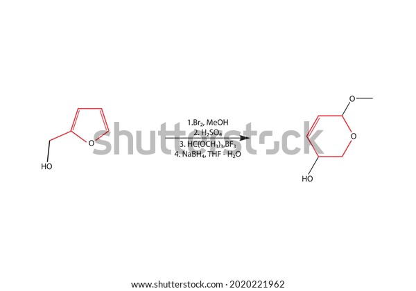 Achmatowicz Reaction Conversion Furans Dihydropyrans Stock Vector ...