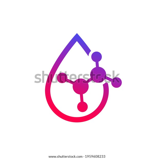 Acid Drop Icon Molecule Stock Vector (Royalty Free) 1959608233 ...