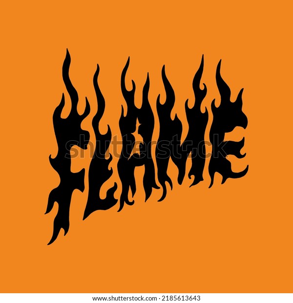 Acid Flame Freaky Font Underground Trippy Stock Vector (Royalty Free ...