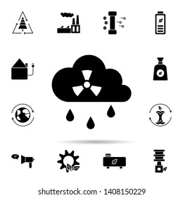 Acid Rain Cloud Icon Universal Set Stock Vector (Royalty Free ...
