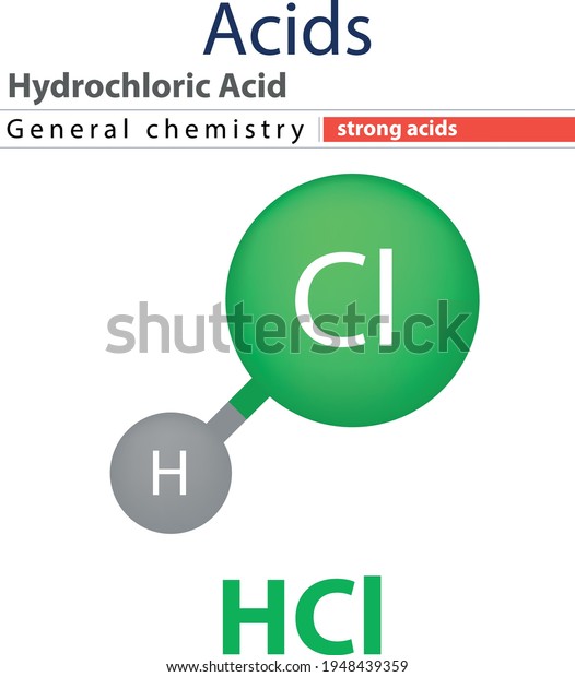 Acids Hydrochloric Acid Chemistry Elements Stock Vector (Royalty Free ...