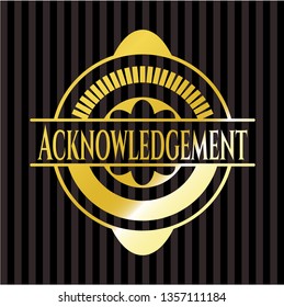 Acknowledgement Shiny Emblem Stock Vector (Royalty Free) 1357111184
