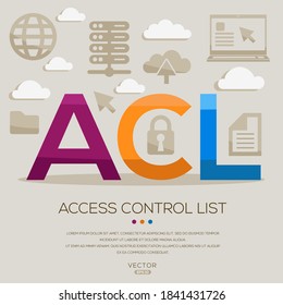 Acl Mean Access Control List Computer Stock Vector (Royalty Free ...
