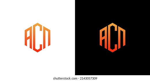 Acn Letter Logo Design Polygon Monogram Stock Vector (Royalty Free ...