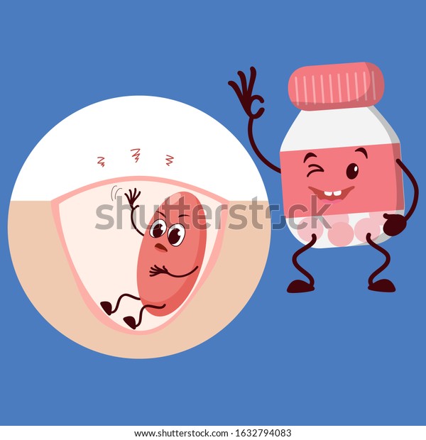 Acne Character Cute Cartoon Ugor Acne Stock Vector (Royalty Free ...
