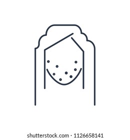 Acne Face Icon Isolated Pimple Acne Stock Vector (Royalty Free ...