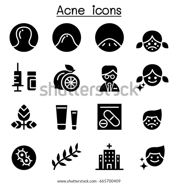 Acne Icon Set Vector Illustration Graphic Stock Vector (Royalty Free ...