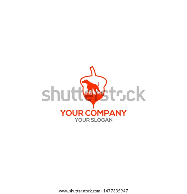 Acorn English Pointer Logo Design Stock Vector (Royalty Free ...