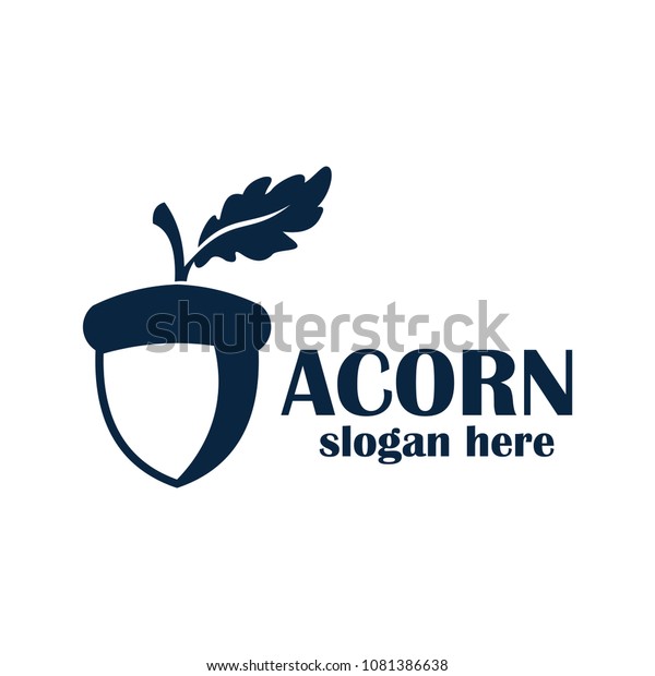 Acorn Logo Design Vector Stock Vector (Royalty Free) 1081386638 ...