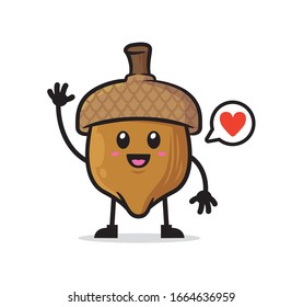 Acorn Mascot Character Design Vector Stock Vector (Royalty Free ...