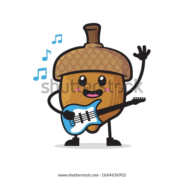 Acorn Mascot Character Design Vector Stock Vector (Royalty Free ...