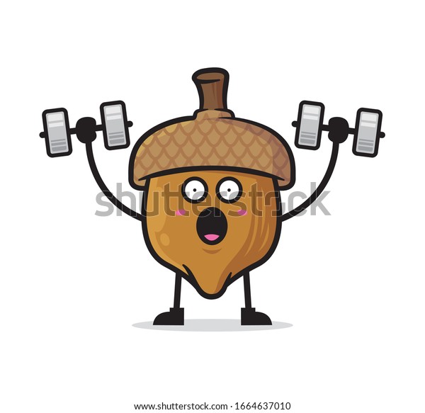 Acorn Mascot Character Design Vector Stock Vector (Royalty Free ...
