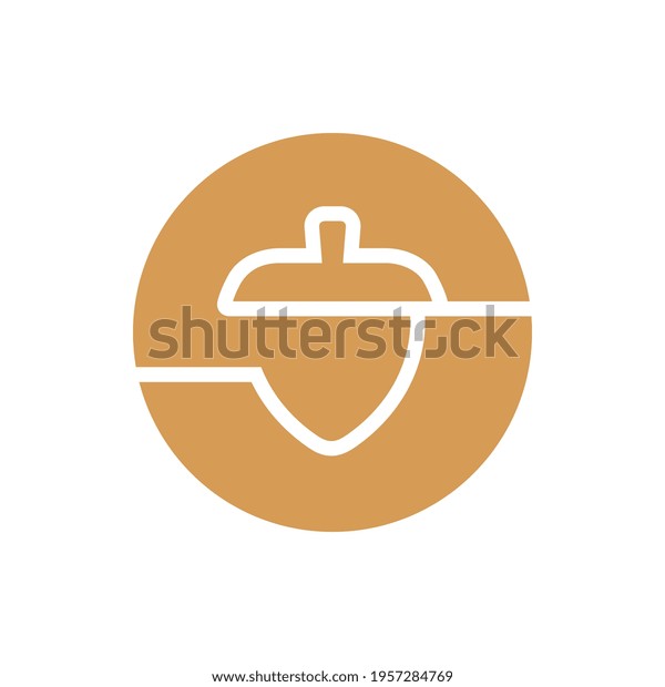 Acorn Oak Nut Logo Icon Design Stock Vector (Royalty Free) 1957284769 ...