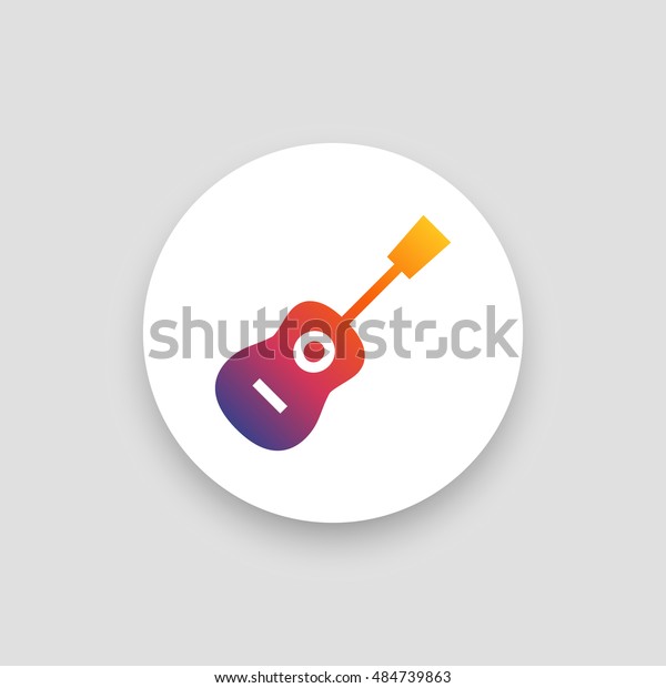 Acoustic Guitar Icon Vector Clip Art Stock Vector (Royalty Free ...