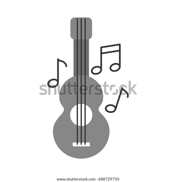 Acoustic Guitar Music Notes Stock Vector (Royalty Free) 688729750