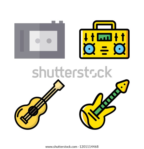 Acoustic Icon Set Vector Set About Stock Vector (Royalty Free ...