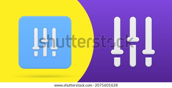 Acoustic Regulation Volume Control Panel Simple Stock Vector (Royalty ...