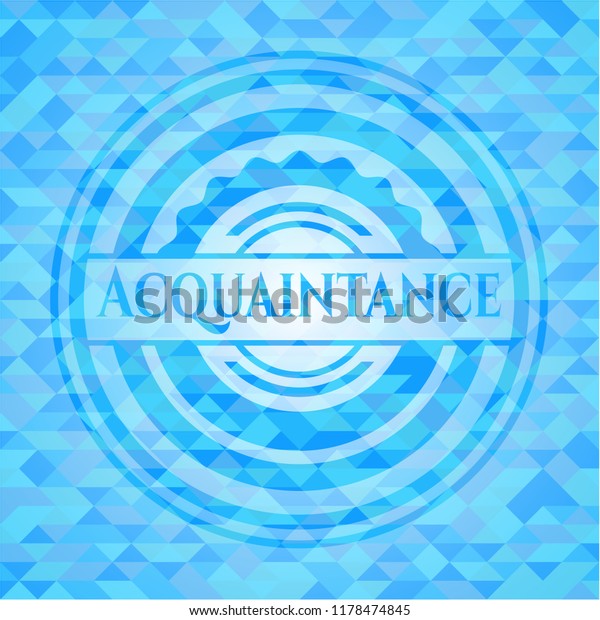Acquaintance Light Blue Emblem Triangle Mosaic Stock Vector (Royalty ...