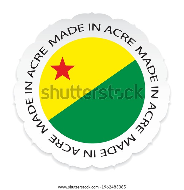 Acre Flag Made Acre White Background Stock Vector (Royalty Free ...