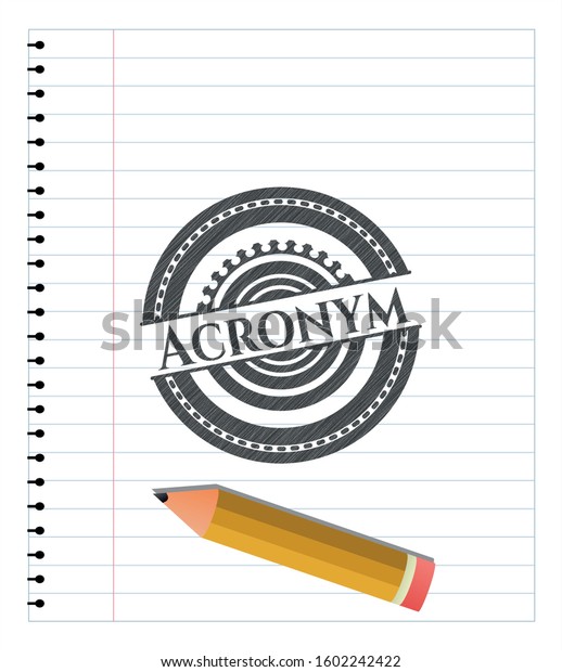 Acronym Drawn Pencil Vector Illustration Detailed Stock Vector (Royalty ...