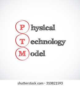 Acronym Ptm Physical Technology Model: vector de stock (libre de ...