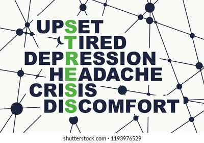Acronym Stress Connected Lines Dots Backdrop Stock Vector (Royalty Free ...