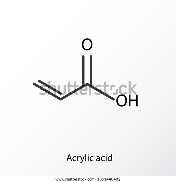 Acrylic Acid Molecule Polyacrylic Acid Paa: vector de stock (libre de ...
