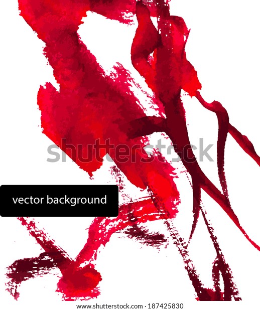 Acrylic Background Red Chaotic Splashes On Stock Vector (Royalty Free ...