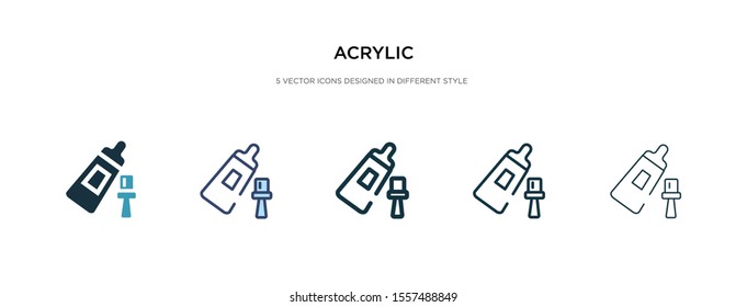 Acrylic Icon Different Style Vector Illustration Stock Vector (Royalty ...